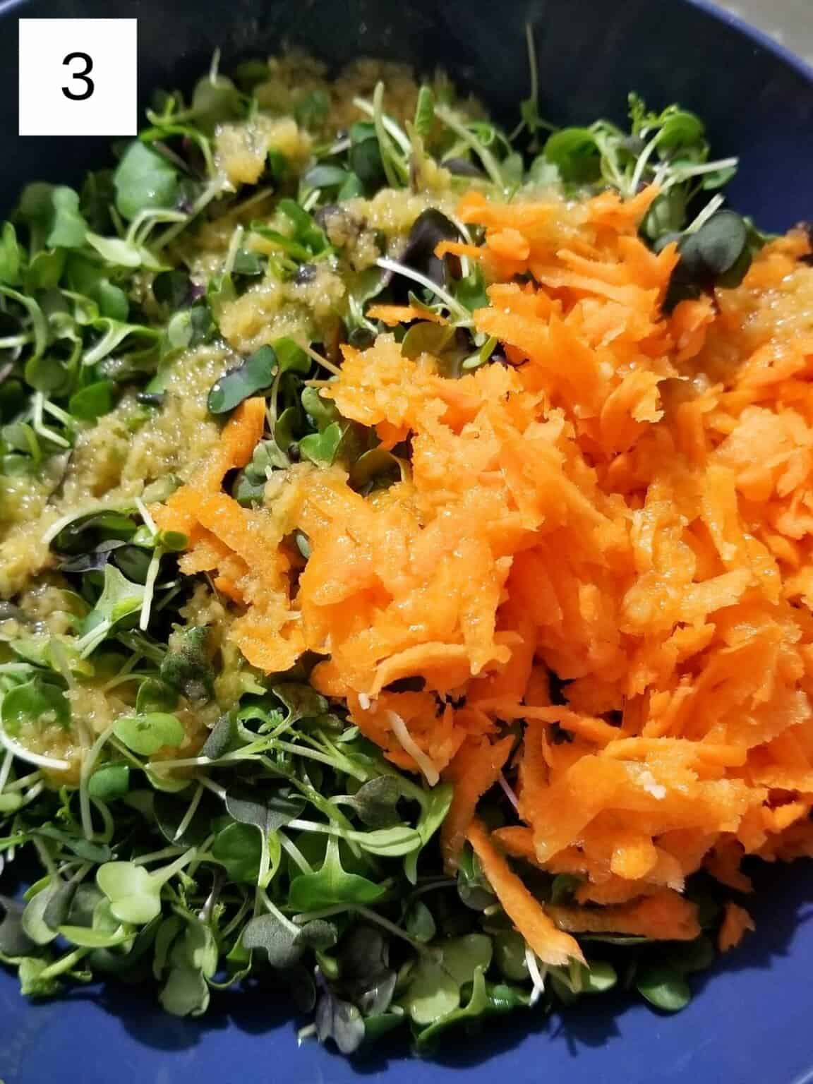 Easy Microgreen Salad With Fresh Ginger Dressing | Low Histamine Eats