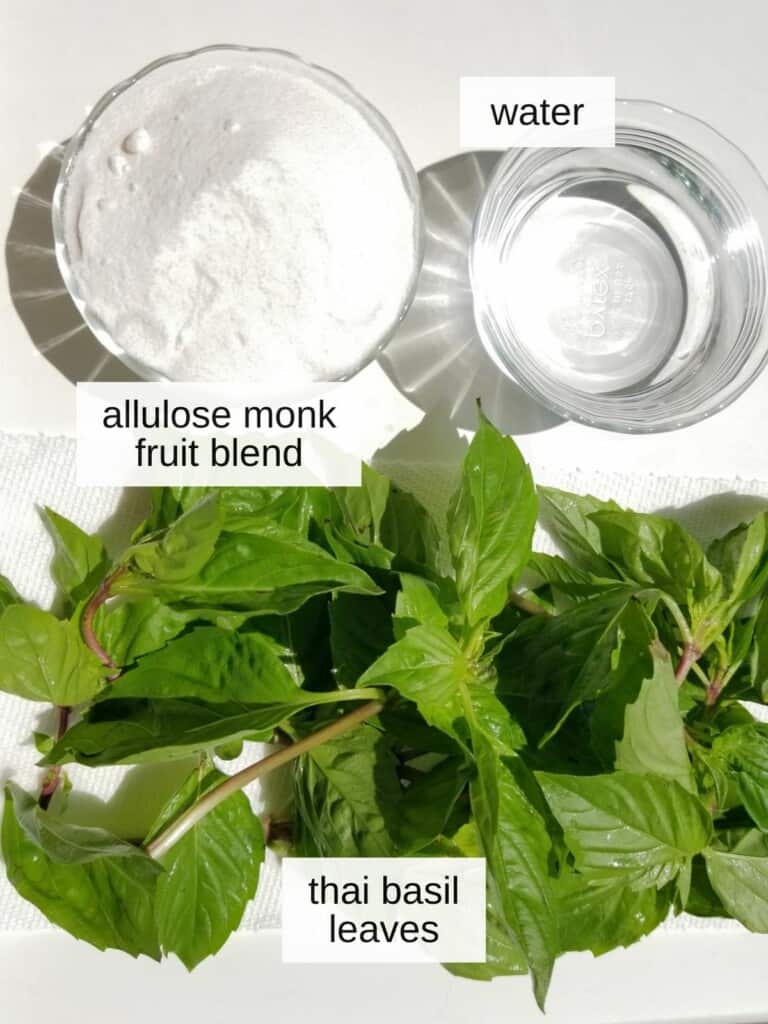 Easy Thai Basil Simple Syrup (Sugar-Free Option) | Low Histamine Eats